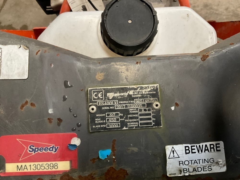 HUSQVARNA FS400 PETROL ROAD SAW | MACHINERY I T241 | Mid Ulster Auctions