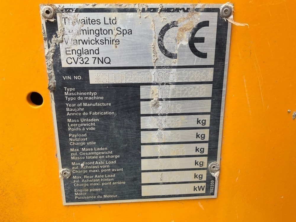 THWAITES 6 TON STRAIGHT SKIP DUMPER | MACHINERY I T282 | Mid Ulster ...