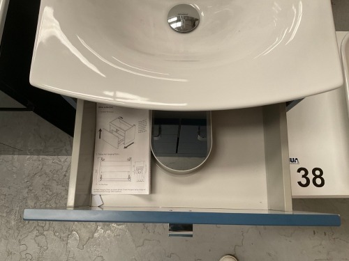 500 FLOOR-STANDING UNIT, SINGLE TOP DRAWER WITH TWO DOORS BELOW, IN ...